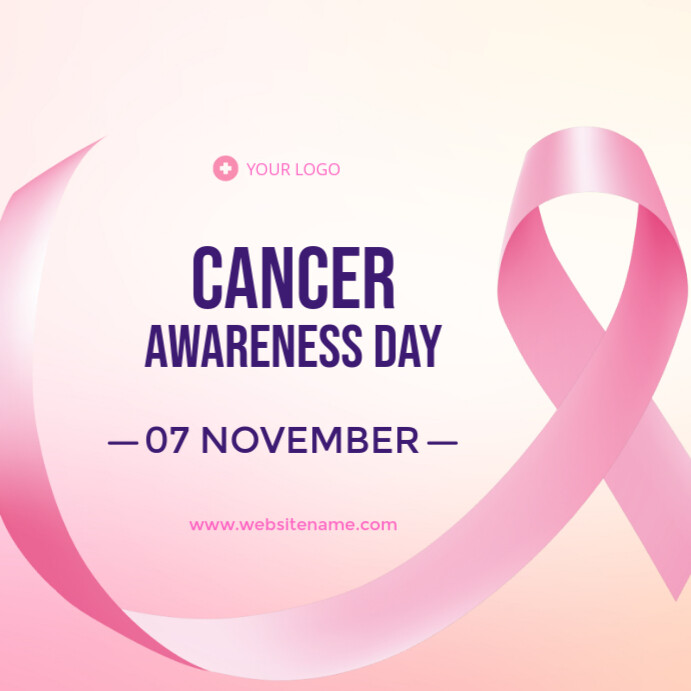 Pink National Cancer Awareness Day Instagram Post Template | PosterMyWall