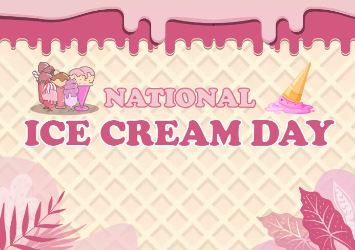 Copy of Pink National Ice Cream Day Flyer | PosterMyWall