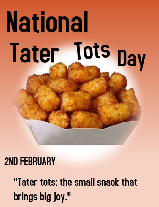 Copy of Pink National Tater Tots Day Flyer (us Letter) | PosterMyWall
