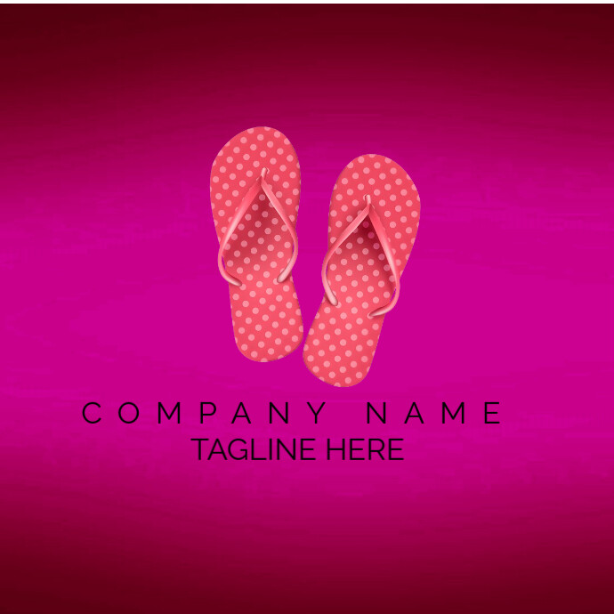 Modèle Pink Neon Footwear Logo Brand Logo | PosterMyWall