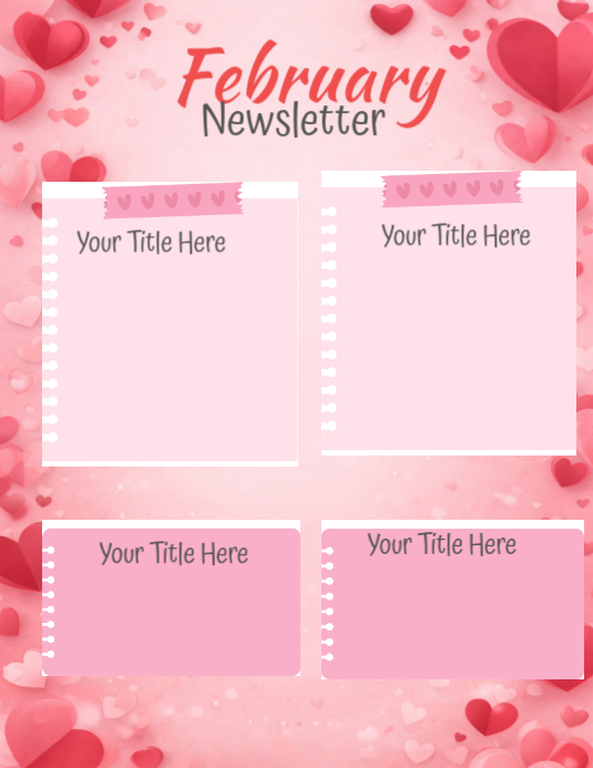 Pink Newsletter Flyer Template | PosterMyWall