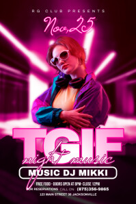 Pink Music Poster Template | PosterMyWall