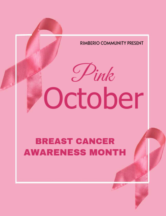 Copy of Pink october (Breast cancer) Flyer 2024 | PosterMyWall