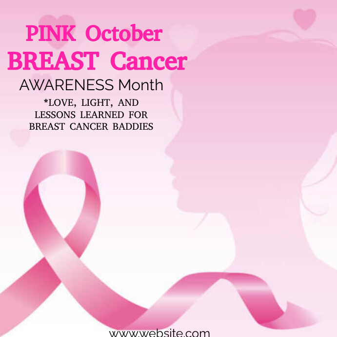 Pink October breast cancer Template | PosterMyWall