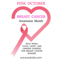 Pink October breast cancer Template | PosterMyWall