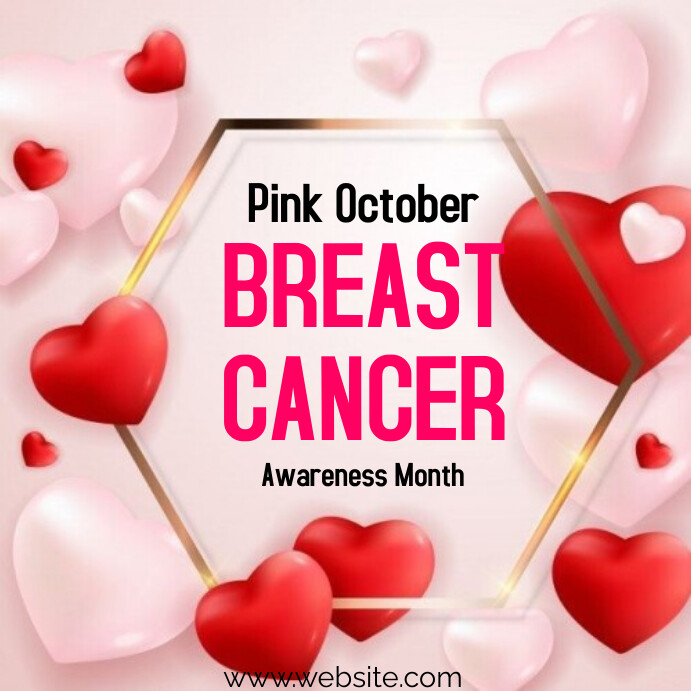Pink October breast cancer Template | PosterMyWall