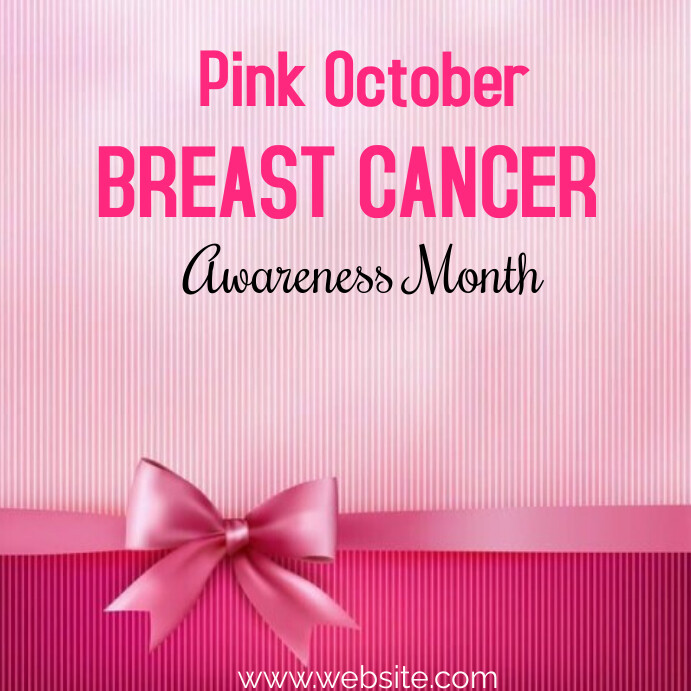 Pink October breast cancer Template | PosterMyWall