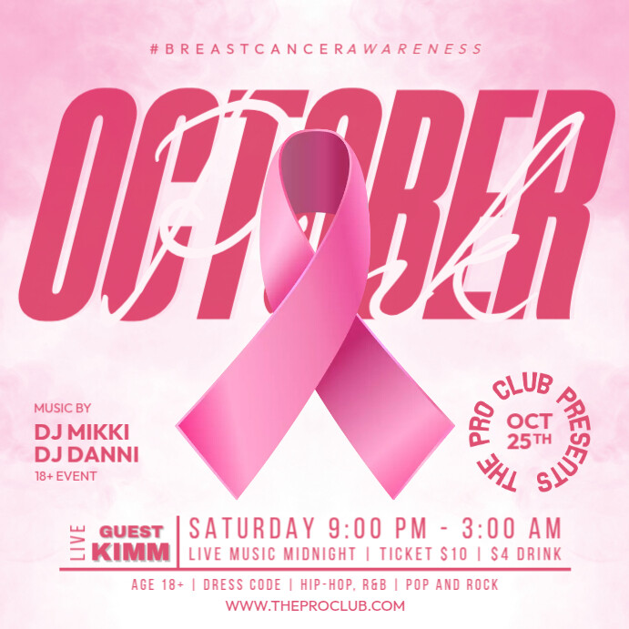 Pink October Celebration Template | PosterMyWall