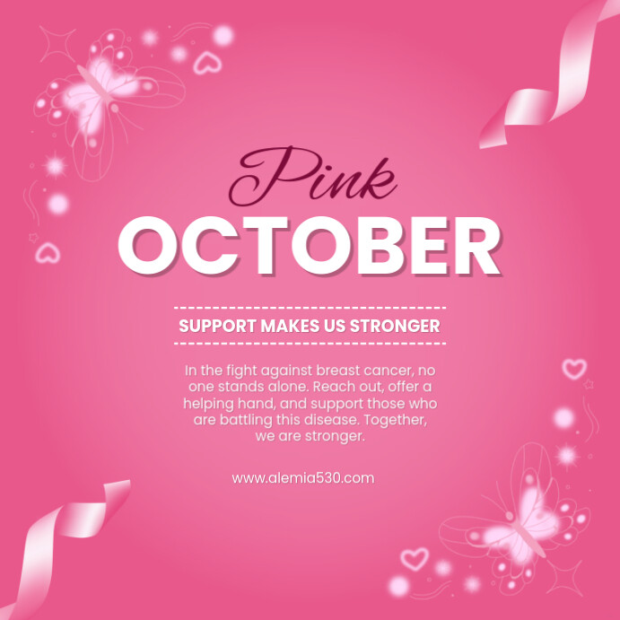 Plantilla de Pink October | PosterMyWall