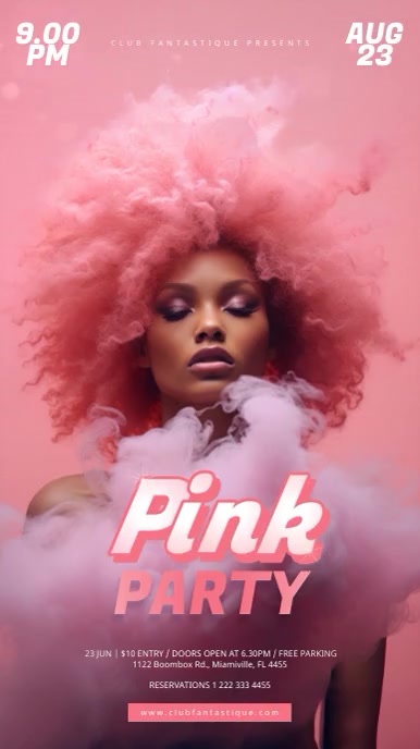 Pink Party Ad Template | PosterMyWall