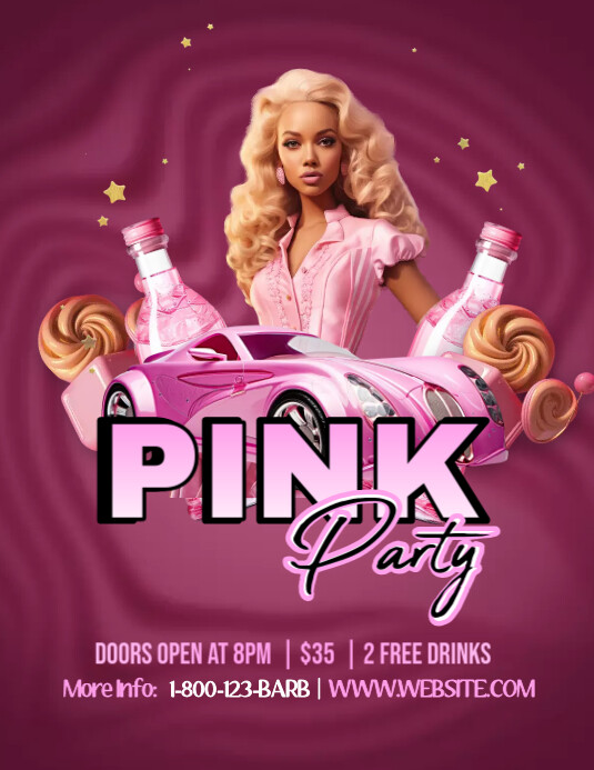 Pink Party Template | PosterMyWall