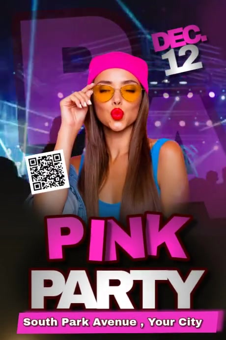 Pink Party Template | PosterMyWall