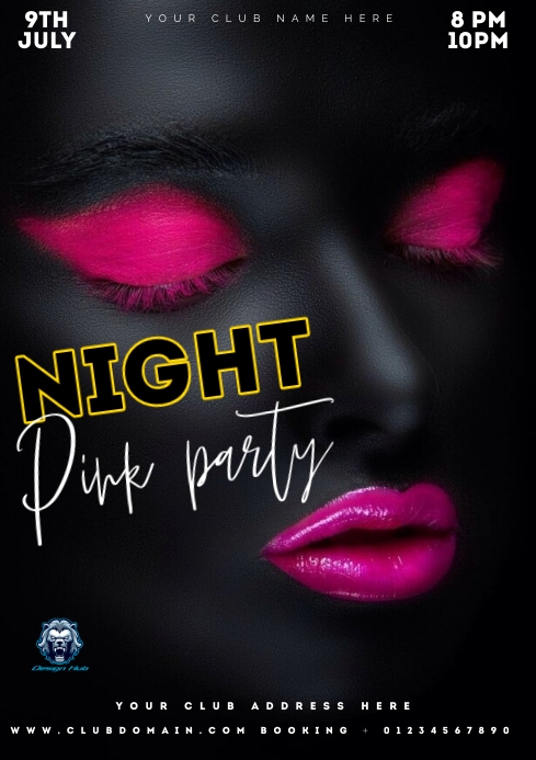 PINK PARTY Template | PosterMyWall