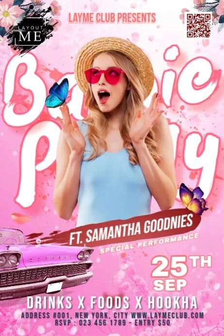 Copy of Pink Party Design Video Ads | PosterMyWall