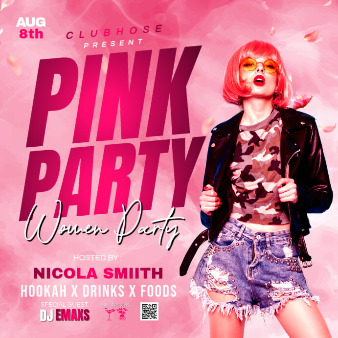 Pink Party Flyer Template | PosterMyWall
