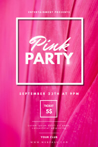 Pink Party night flyer template | PosterMyWall