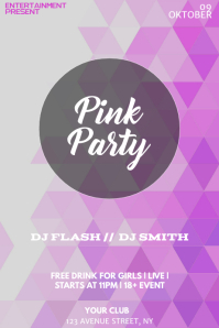 Pink Party night flyer template | PosterMyWall