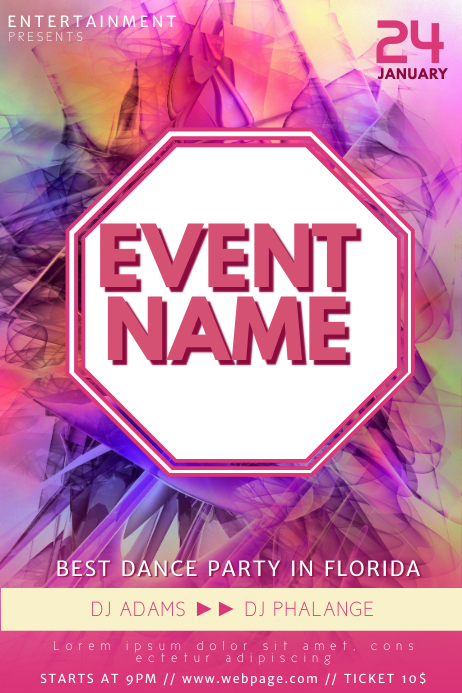Pink Party Flyer Template | PosterMyWall