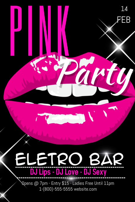 Pink Party Template | PosterMyWall