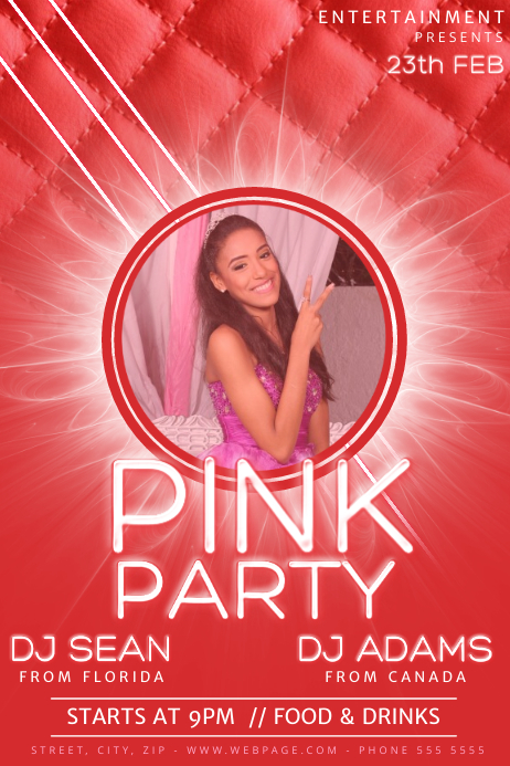 Pink Party Flyer Template | PosterMyWall