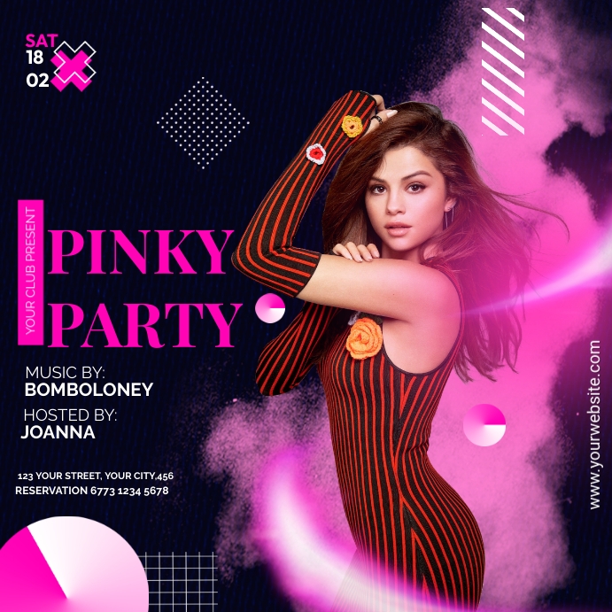 Pink Party Template | PosterMyWall