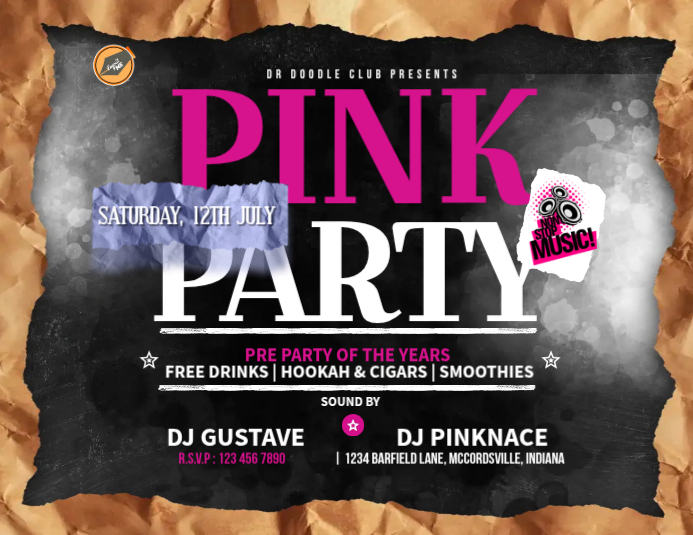 Pink Party Template | PosterMyWall
