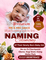 Baby Naming Ceremony Invitation Template | PosterMyWall