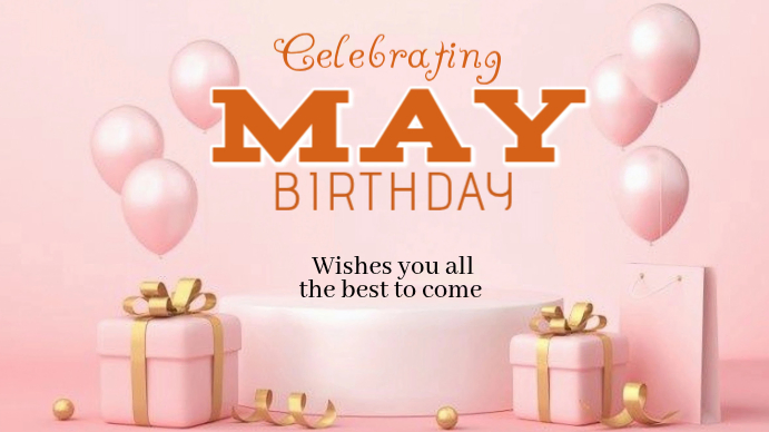 Plantilla de Pink Pastel Birthday Celebration Digital Display ...