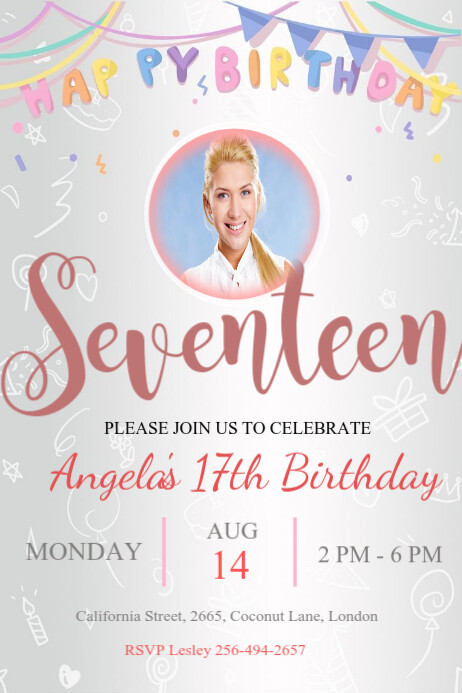 Pink Pastel Birthday Party Template | PosterMyWall