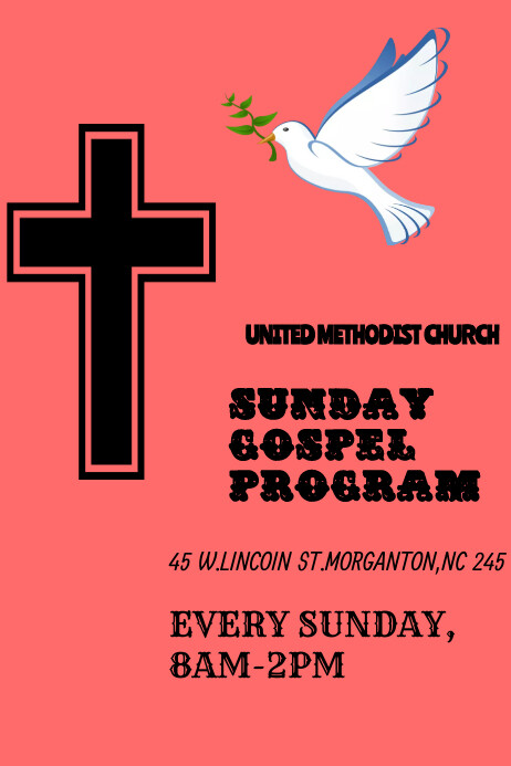 Pink Pastel Church Poster Template | PosterMyWall