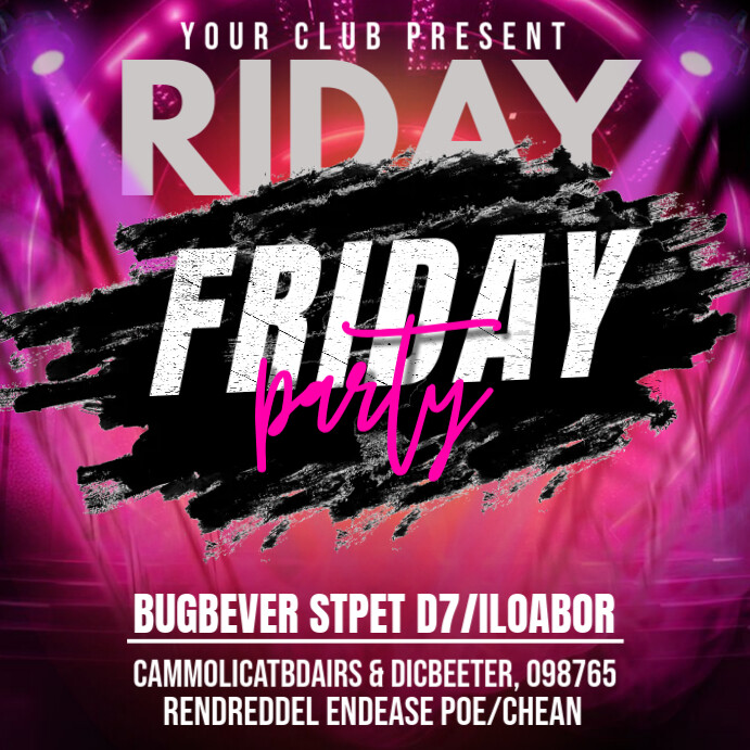 Copy of Pink Pastel Friday Party Instagram Post | PosterMyWall