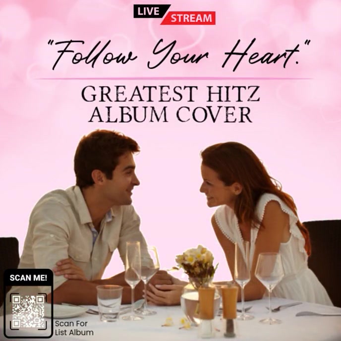Copy of Pink Pastel Greatest Hitz Album Follow Your Heart Valentine Day ...