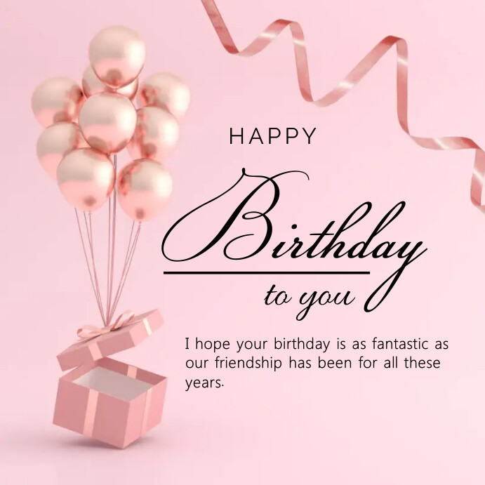Pink Pastel Happy Birthday Celebration Cards Template | PosterMyWall