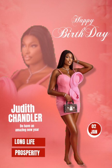 Pink Pastel Happy Birthday Design Poster Template | PosterMyWall