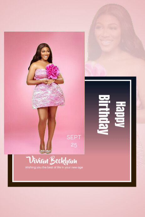 Pink Pastel Happy Birthday Templates Poster | PosterMyWall