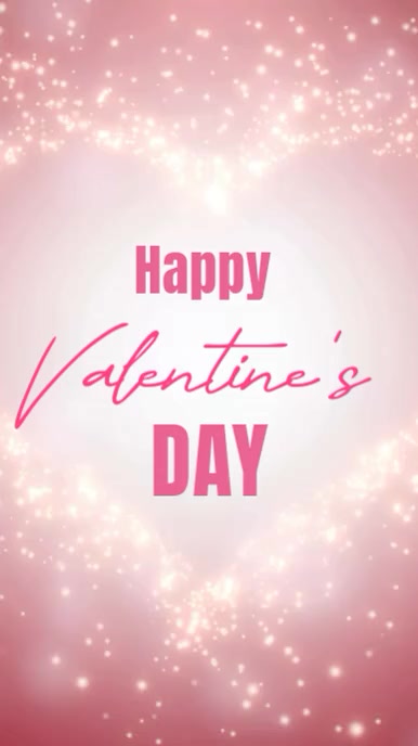Copy of Pink Pastel Happy Valentine's Day Celebration Video Digital ...