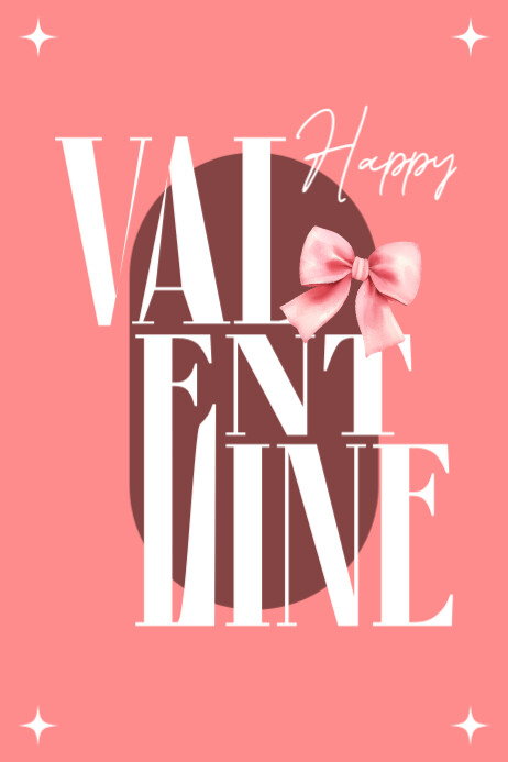 Pink Pastel Happy Valentine's Day Poster Template | PosterMyWall