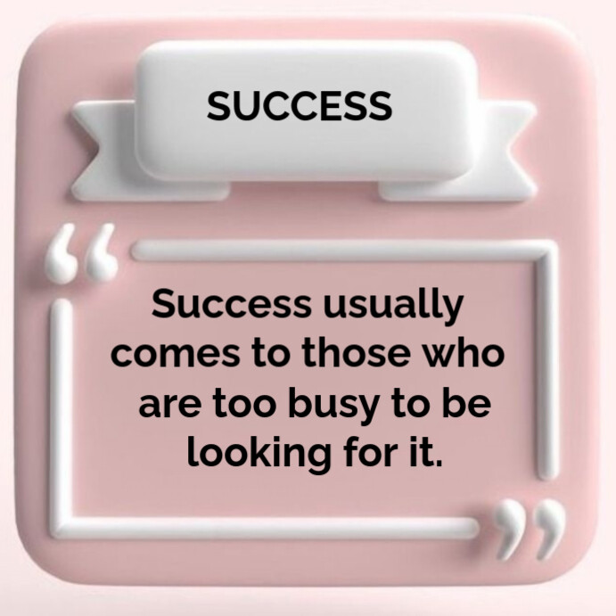 Copy of Pink Pastel Inspirational Quote About Success Instagram Post ...