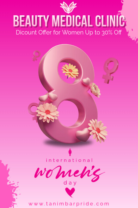 Pink Pastel International Womens Day Clinic Offer Discount Poster ...