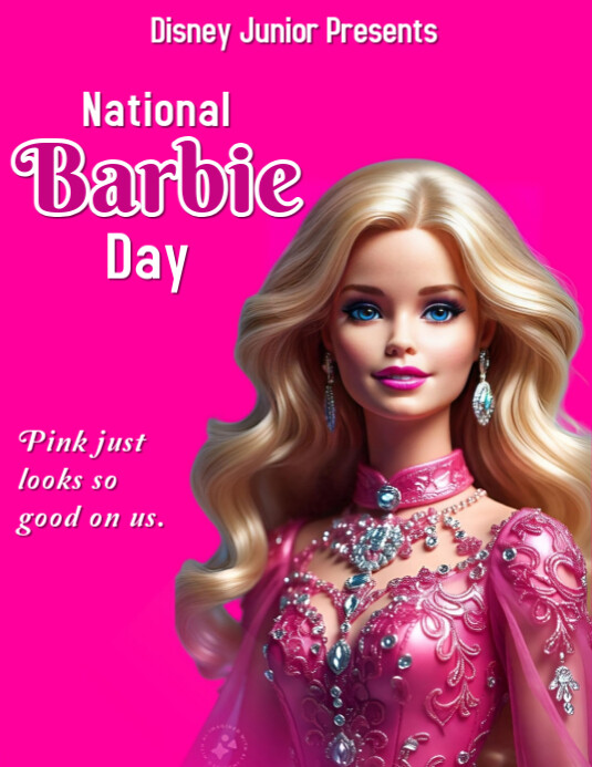 Pink Pastel National Barbie Day Flyer (us Letter) Template | PosterMyWall