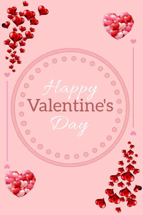 Copy of Pink Pastel Pink Pastel Minimalist Valentines Poster | PosterMyWall