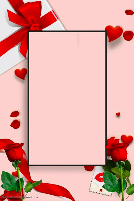Copy of Pink Pastel Valentine Love Frame Poster | PosterMyWall