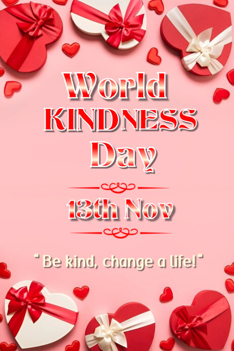 Copy of Pink Pastel World Kindness Day Poster | PosterMyWall