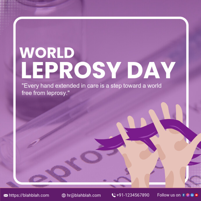 Copy of Pink Pastel World Leprosy Day Instagram Post | PosterMyWall