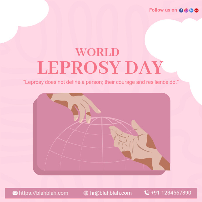 Copy of Pink Pastel World Leprosy Day Instagram Post | PosterMyWall