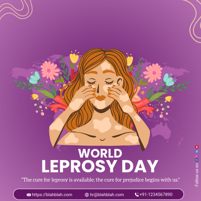Copy of Pink Pastel World Leprosy Day Instagram Post | PosterMyWall