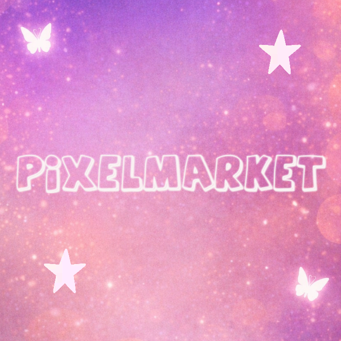 Pink Pixel Art Market Instagram Post Template | PosterMyWall