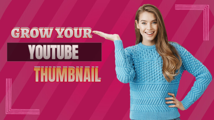 Pink Professional attractive Youtube Thumbnai Template | PosterMyWall