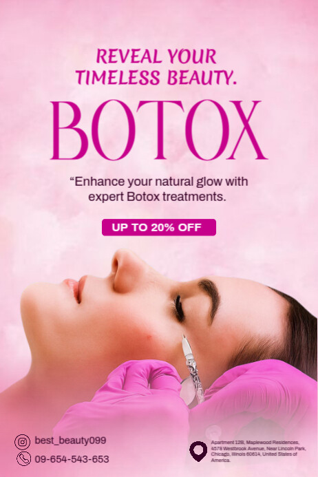 Copy of Pink Professional Botox Treatment Promotion Template Poster ...