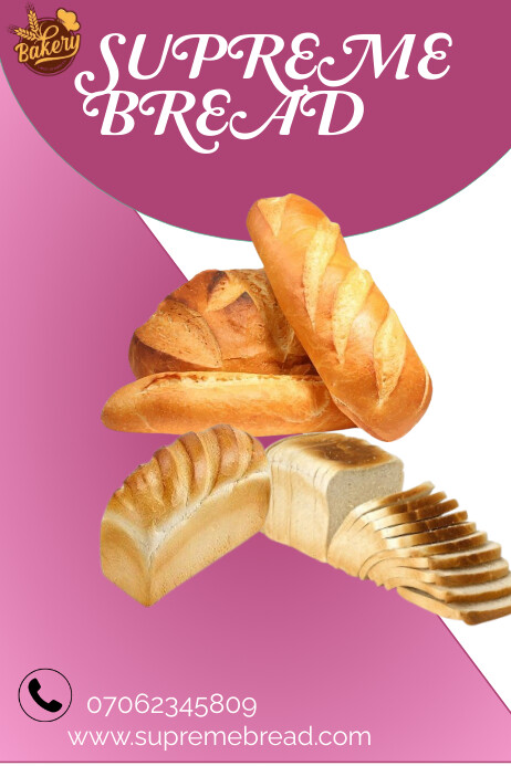 Copy of Pink Professional Bread Flyer Design Poster | PosterMyWall